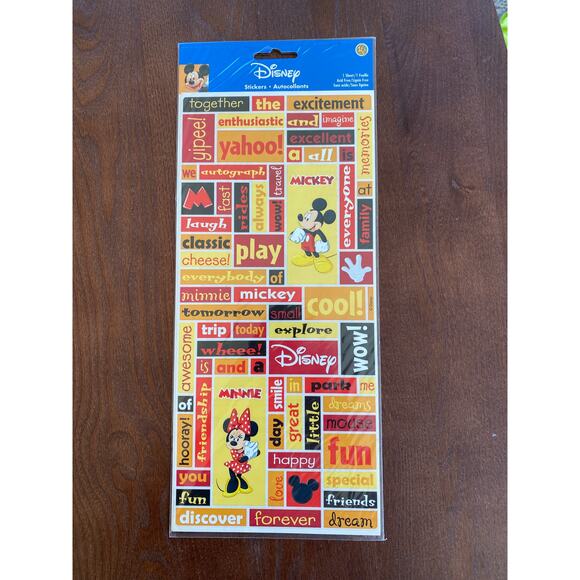Sandylion | Office | Disney Word Art Scrapbook Stickers | Poshmark
